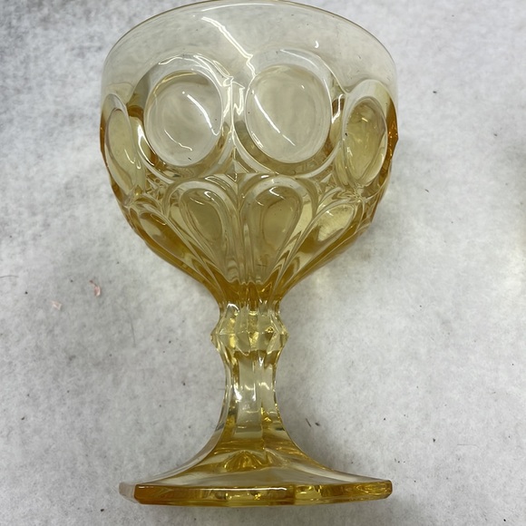 Fostoria | Dining | Fostoria Moonstone Pair Yellow Sherbet Vintage ...